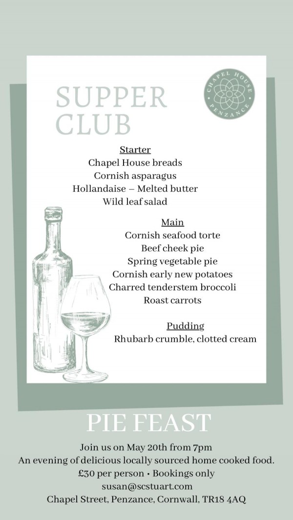 Supper Club in Penzance - Chapel House